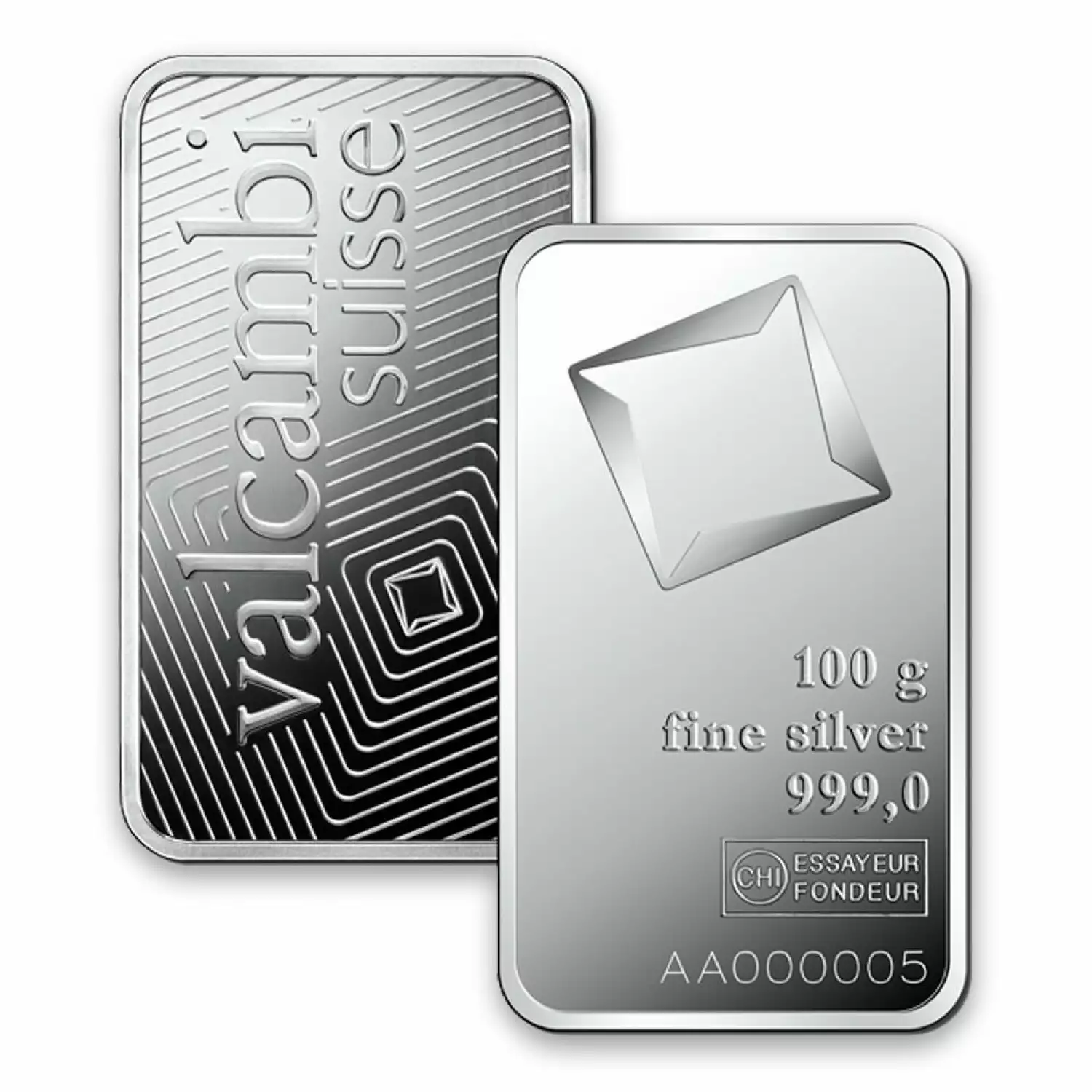 100 gram Valcambi Silver Minted Bar | ABC Coin & Bullion - Harlan J ...